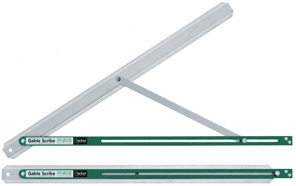 Gable Scribe - Adjustable Square, Aluminum, Green, 30 Inch Edge with S ...