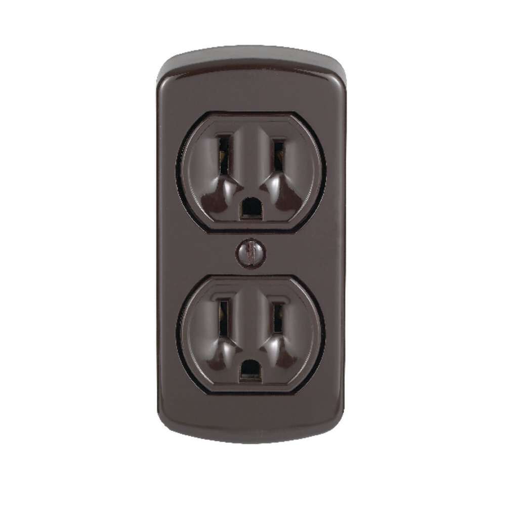 15A 125V Brown 2 Pole Grounded Duplex Outlet Receptacle 30631E – Tools ...