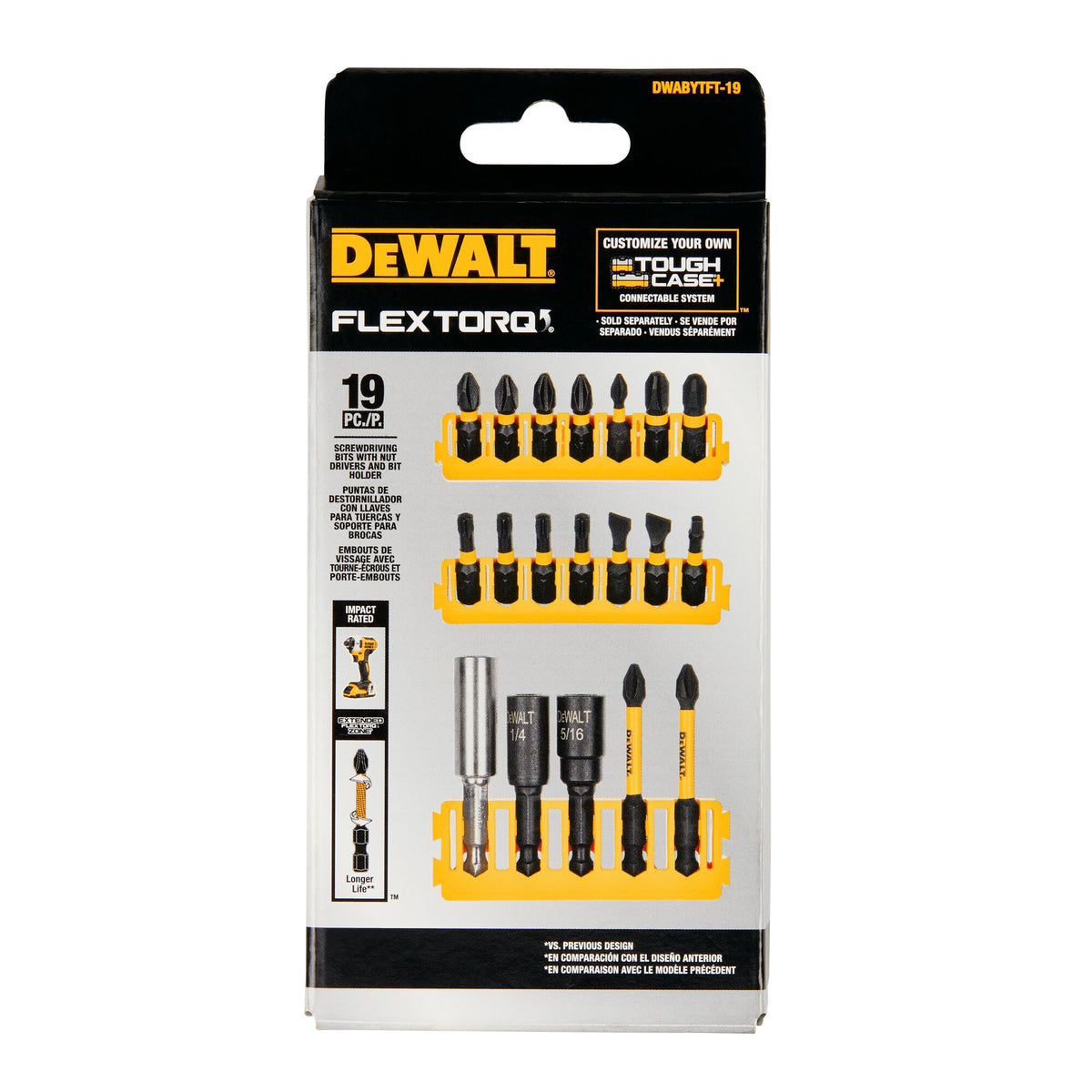 BYTC Flex Torq #2 Phillips/#8 Slotted Screwdriver Bit Set (19-Piece) D ...