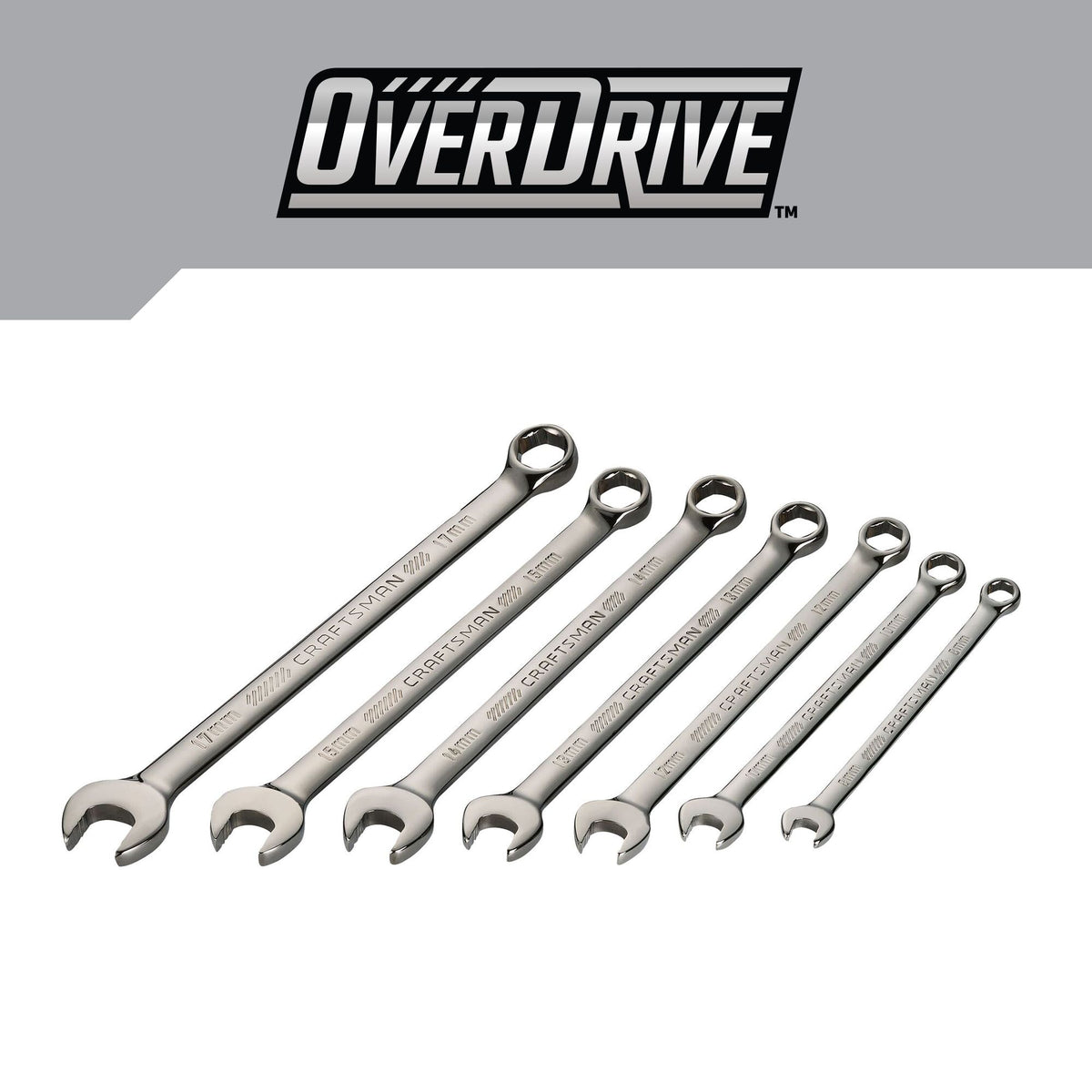 OVERDRIVE 7-Piece Set 6-point Metric Extra Long Combination Wrench Inc ...