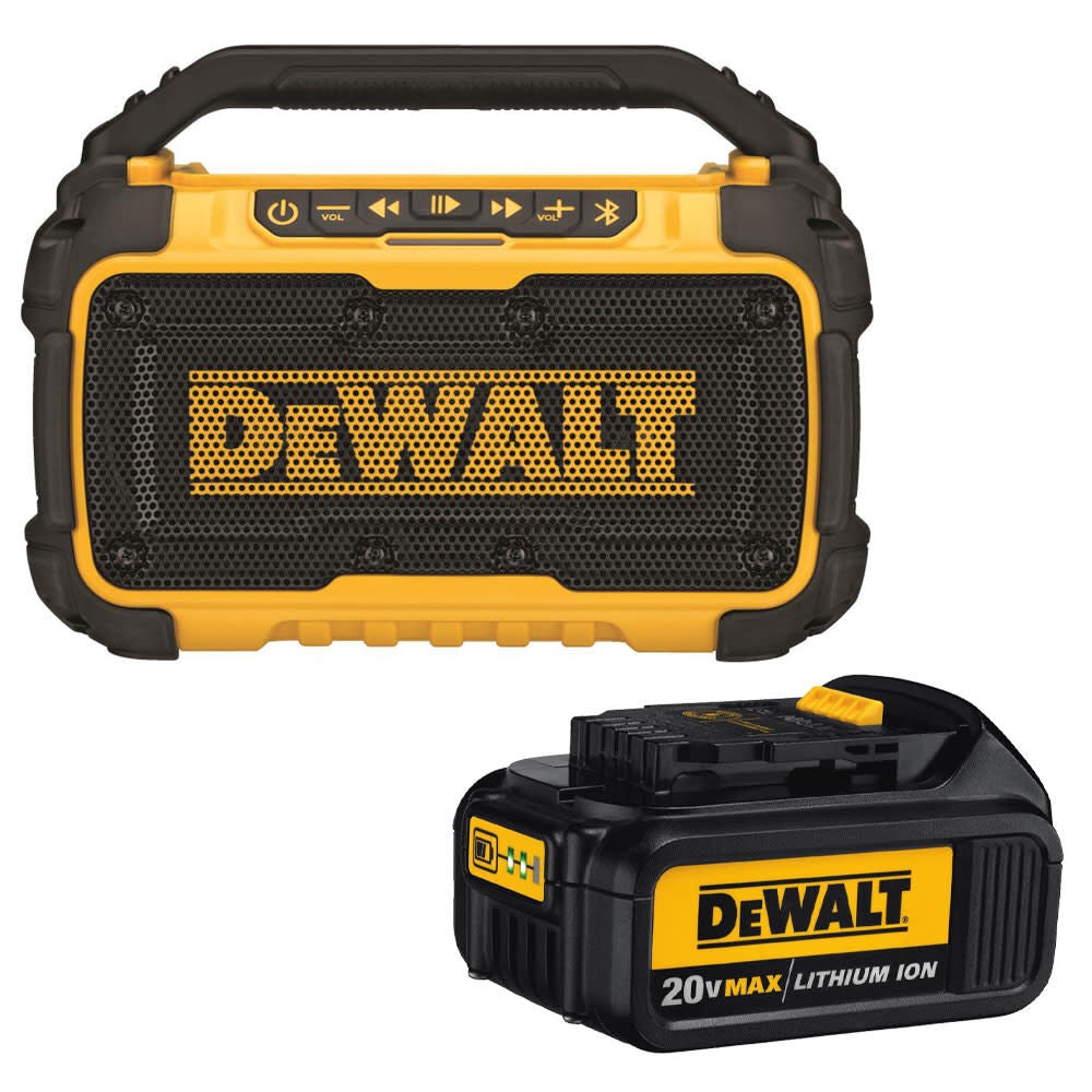 12V/20V MAX Jobsite Bluetooth Speaker & 3Ah Battery Pack Bundle DCB200 ...