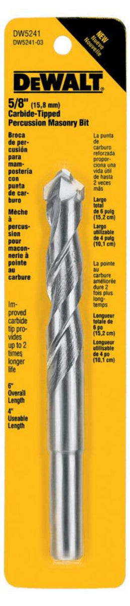 5/8X6 ROUND SHANK BIT DW5241 – tools.com International LLC