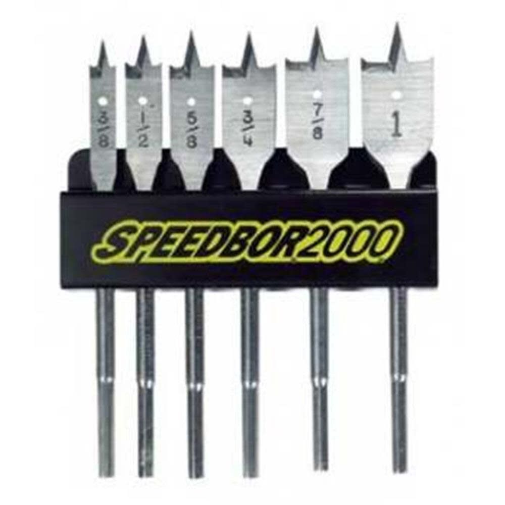 6 Pc. Spade Bit Set with Workshop Rack 88888 – Tools.com International LLC