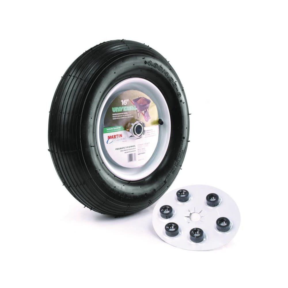 16 in Replacement Wheelbarrow Wheel with Universal Hub 408TTRIB32 ...