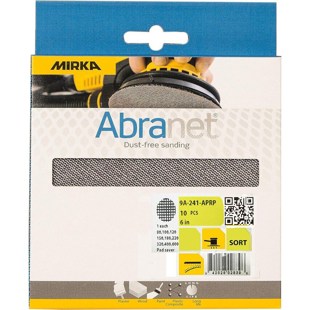 Abranet 6in 80/320/400/600 Grit Assortment Disc Pack 9A-241-APRP ...