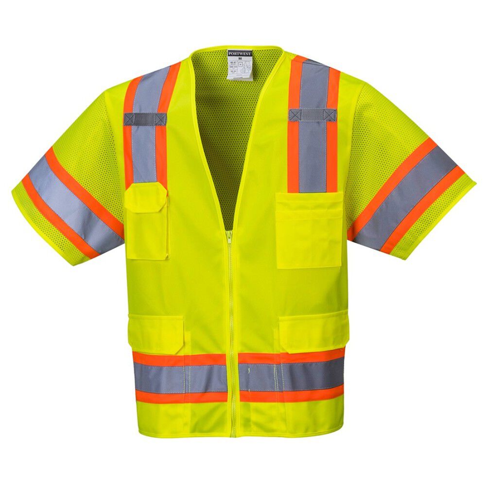 Yellow Aurora Sleeved Hi-Vis Vest - 4XL US373YER4XL – Tools.com ...