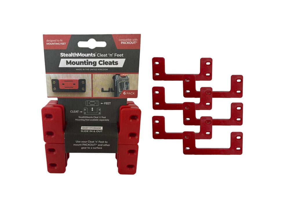 Cleat 'n' Feet Mounting Cleats 6pk Red OM-CL-RED-6 – Tools.com ...
