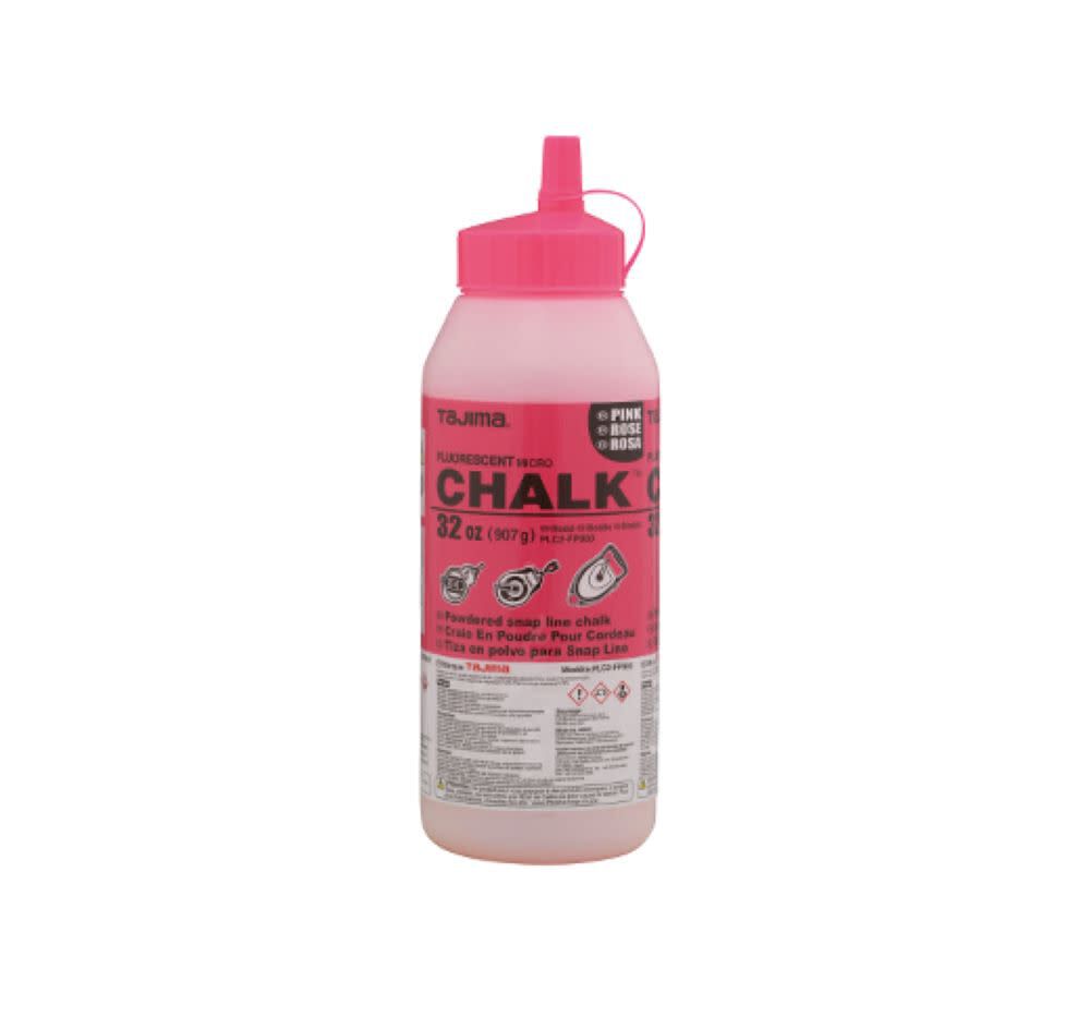 Micro Chalk Powdered Snap Line Chalk Fluorescent Pink 32oz PLC2-FP900 ...