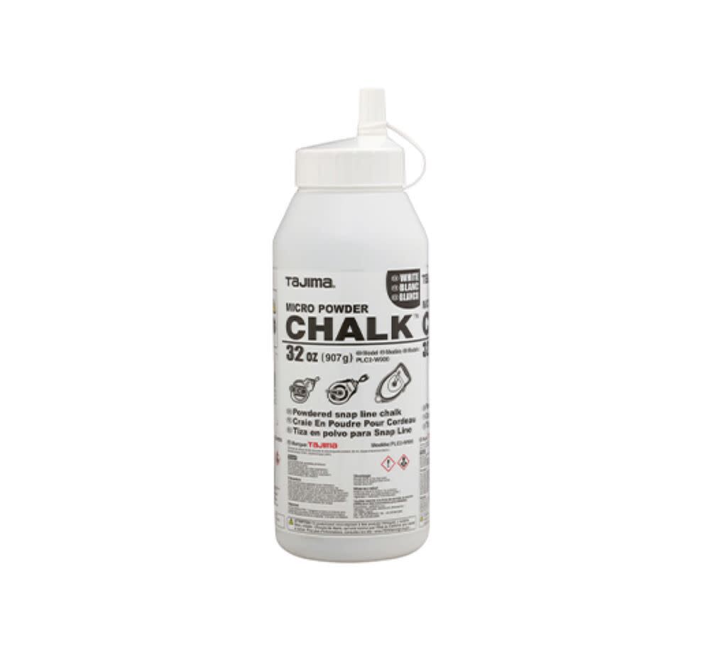 Micro Chalk Powdered Snap Line Chalk White 32oz PLC2-W900 – tools.com ...